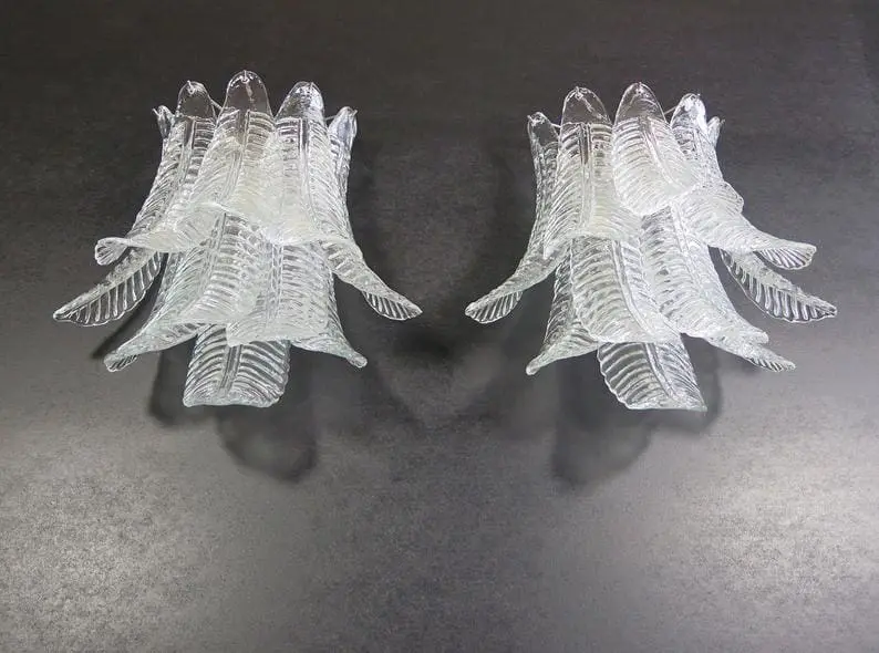 Murano - Wall lamp - Felci - Transparent - Cherry Vintage Interior